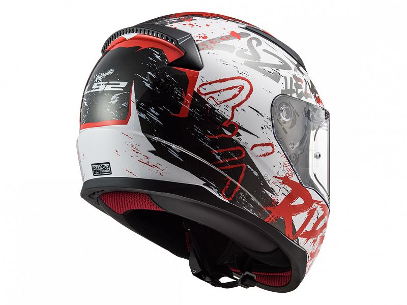 Casco LS2 353 RAPID NAUGHTY BLANCO / ROJO - 921 Store
